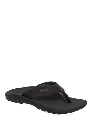 Olukai Ohana Flip Flop Black/ Dark Shadow