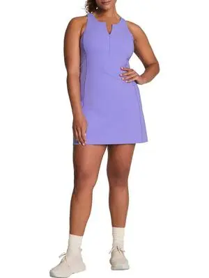 Spanx Zip Front Athletic Minidress Amethyst