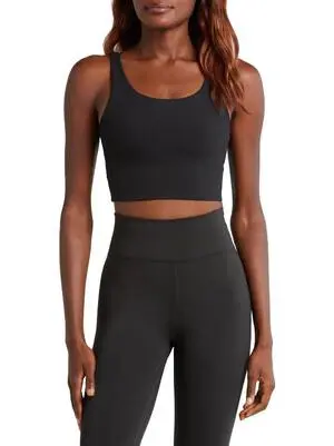 Nike Zenvy Rib Dri-fit Longline Sports Bra - 010 010 Black/pcg3c