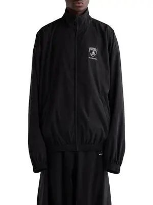 Balenciaga X Automobili Lamborghini Logo Embroidered Track Jacket - 1000 Black
