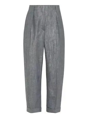 Brunello Cucinelli Twill Trousers - Silver