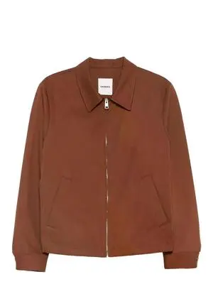 Sandro Zip-up Pointed-collar Jacket - Brown