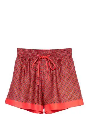 Sandro Geometric-print Shorts - Red