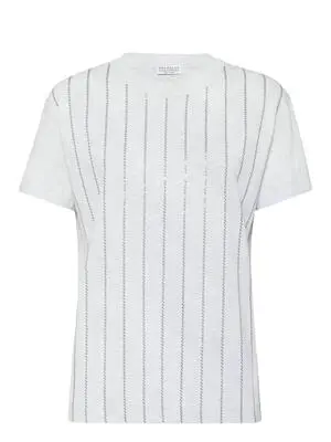 Brunello Cucinelli Striped T-shirt - White