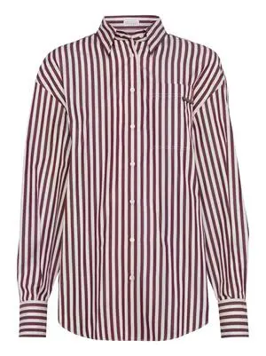 Brunello Cucinelli Striped Shirt - Red