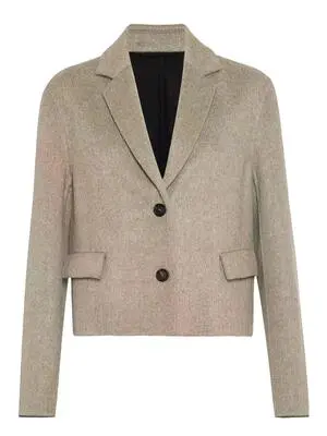 Brunello Cucinelli Cropped Blazer - Neutrals