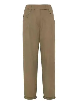 Brunello Cucinelli High-waisted Trousers - Brown