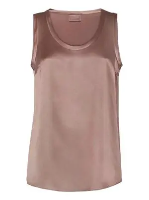 Brunello Cucinelli Satin Top - Brown