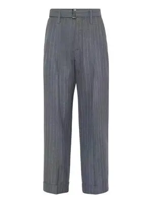 Brunello Cucinelli Pinstripe Sartorial Trousers - Grey
