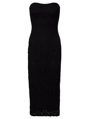 Max Mara Elegante Luciana Strapless Midi Dress - Black