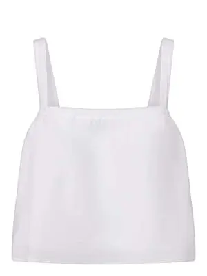 Velvet By Graham & Spencer Andrea Cotton And Silk Voile Top - White