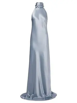 Galvan Sienna Halterneck Gown - Blue