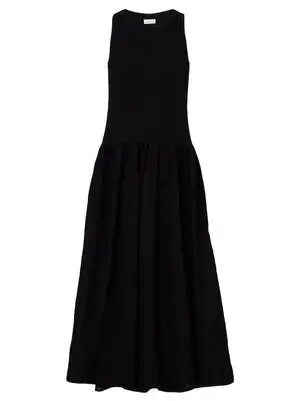 Velvet By Graham & Spencer Amelia Cotton-blend Maxi Dress - Black