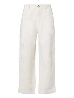 VELVET BY GRAHAM & SPENCER Issa Linen Barrel-Leg Pants
