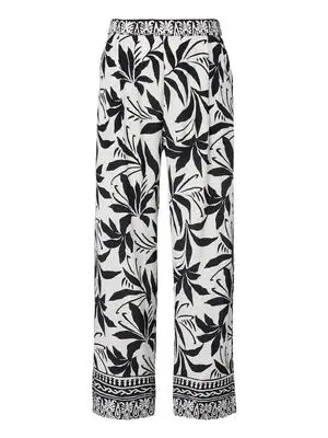 Velvet By Graham & Spencer Claudia Printed Palazzo Pants - Black