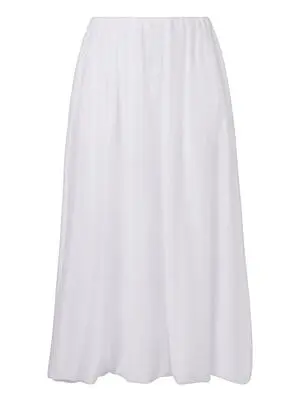 Velvet By Graham & Spencer Ines Cotton And Silk Maxi Skirt - White