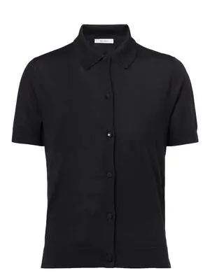 Max Mara Romania Virgin Wool Shirt - Black