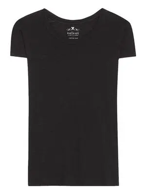 Velvet By Graham & Spencer Odelia Cotton T-shirt - Black