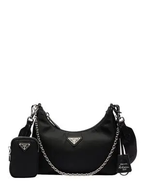 Prada Re-Edition 2005 Nylon Shoulder Bag Black