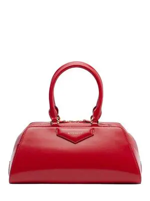Givenchy Antigona East-West Small Leather Tote Bag Red