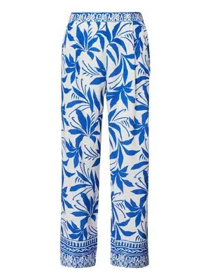 Velvet By Graham & Spencer Claudia Printed Palazzo Pants - Blue