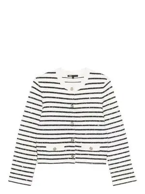 MAJE Striped Cardigan