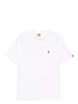 A BATHING APE Logo-embroidered T-shirt - White