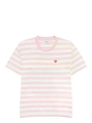 CHOCOOLATE Striped Logo T-shirt - Pink