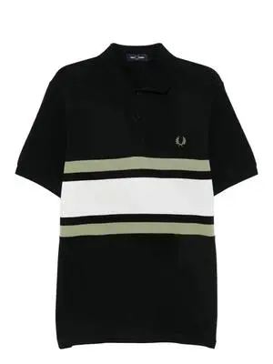 Fred Perry Panelled Polo Shirt - Green