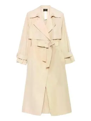 Akris Mulberry Silk Trench Coat - Brown