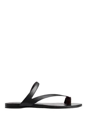 KHAITE Aimee Leather Flat Sandal
