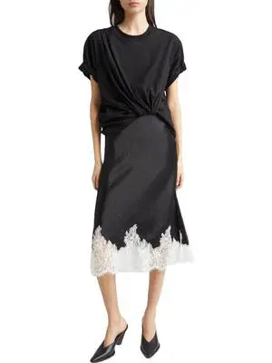 3.1 Phillip Lim Mixed Media Dress - Black-white Multi