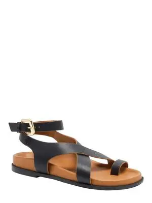Free People Anya Ankle-Strap Sandals Black