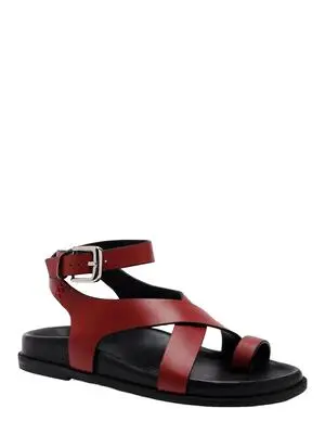 Free People Anya Ankle-Strap Sandals Hickory