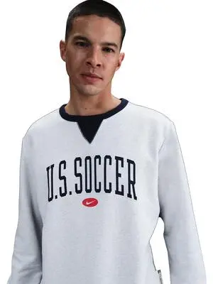 Nike Usmnt Standard Issue Dri-fit Soccer Crew-neck Sweatshirt - Brown