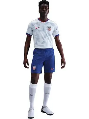 Nike Usmnt 2025 Stadium Home Dri-fit Soccer Replica Short - Blue