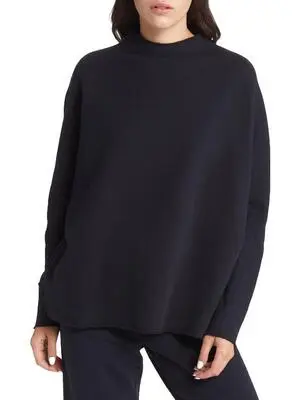 Frank & Eileen Effie Funnel Neck Capelet Sweatshirt - British Royal Navy