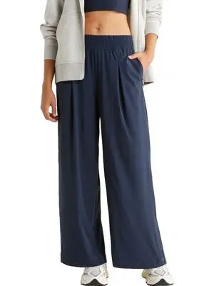 Zella Atlas Wide Leg Pants - Navy Sapphire