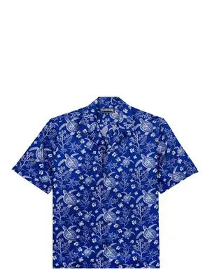 Vilebrequin Silk X-ray Turtles Bowling Shirt - Blupat