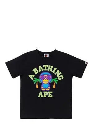 A BATHING APE Colors Milo College Summer Tee Shirt - Black