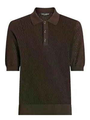Dolce & Gabbana Cotton Polo Shirt - Brown