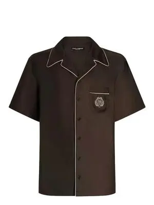 Dolce & Gabbana Collared Short-sleeve Shirt - Brown
