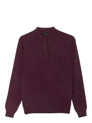 Etro Wool Polo Shirt - Purple