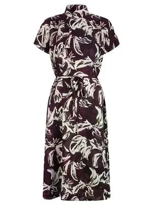 SHANGHAI TANG Silk Floral Print Dress