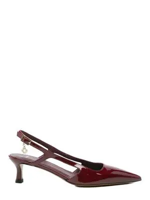 Maje 60mm Patent-leather Slingback Pumps - Red