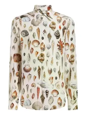 Dolce & Gabbana Shell-print Martini Shirt - Neutrals