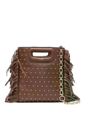 Maje Studded Mini Bag - Brown