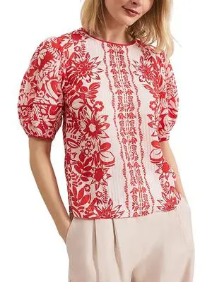 PHASE EIGHT Vivi Printed Top - Red