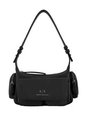 Armani Exchange Logo-print Shoulder Bag - Black