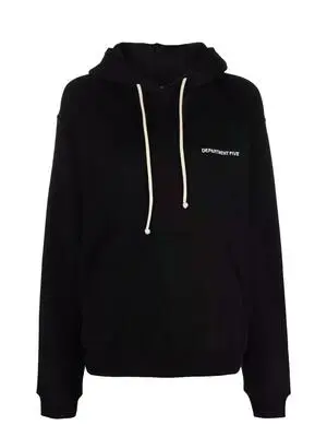 DEPARTMENT 5 Logo-print Cotton Hoodie - Black